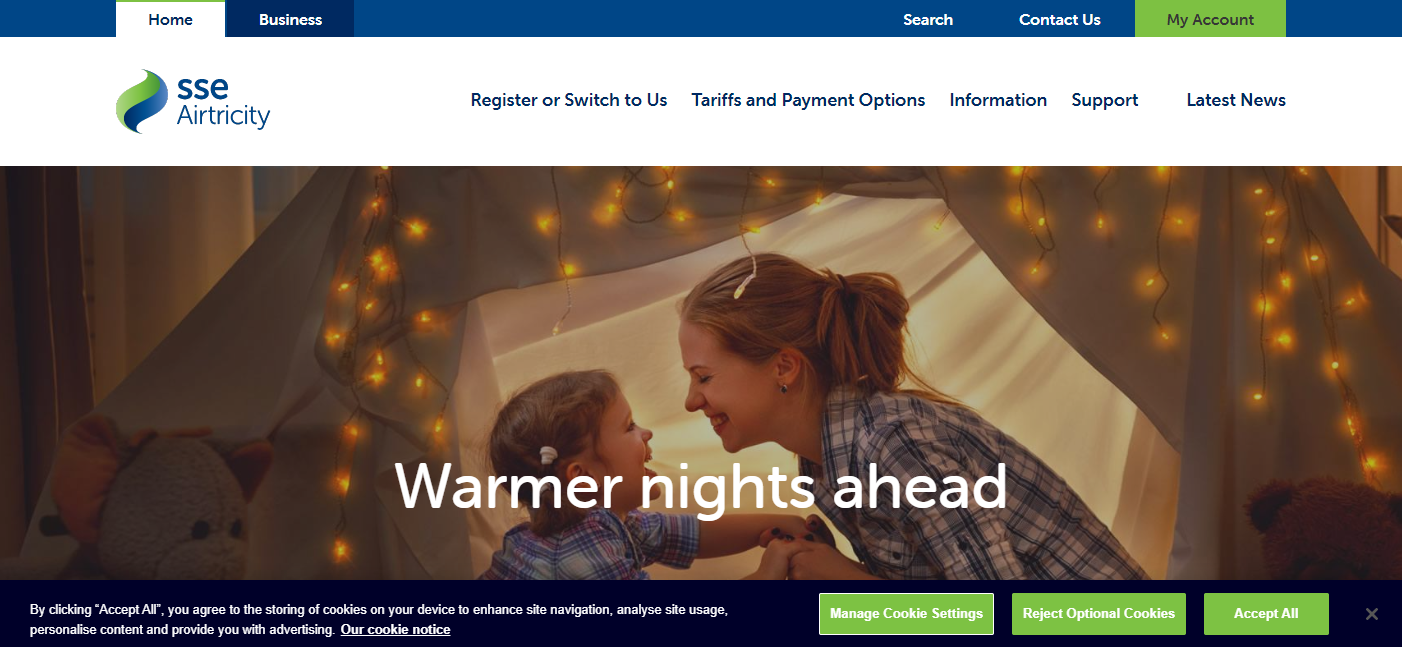 Cookie Disclosure - SSE Airtricity Gas NI